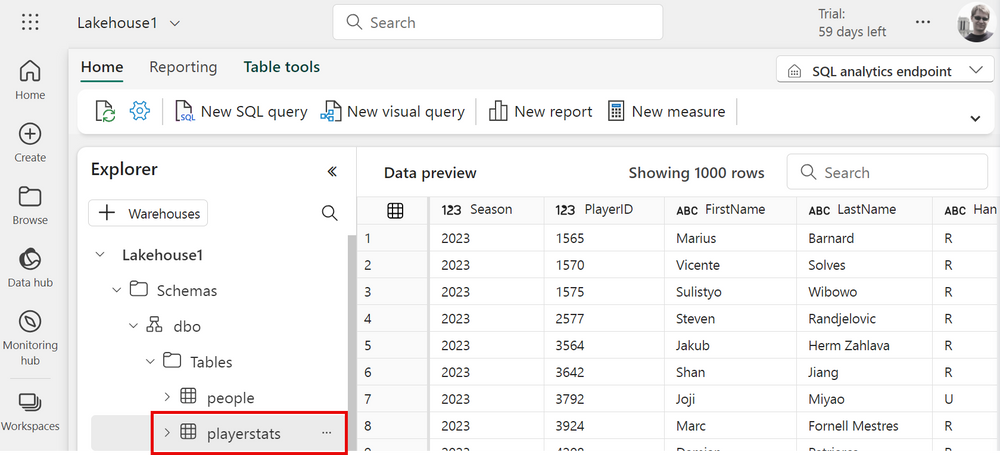Query Microsoft Fabric Lakehouse Tables From C Applications